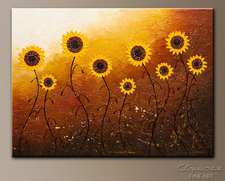 Sunflower Meadow - Abstract Art - Large Original Abstract Painting ... Sunflower Meadow - Abstract Art - Large Original Abstract Painting ...